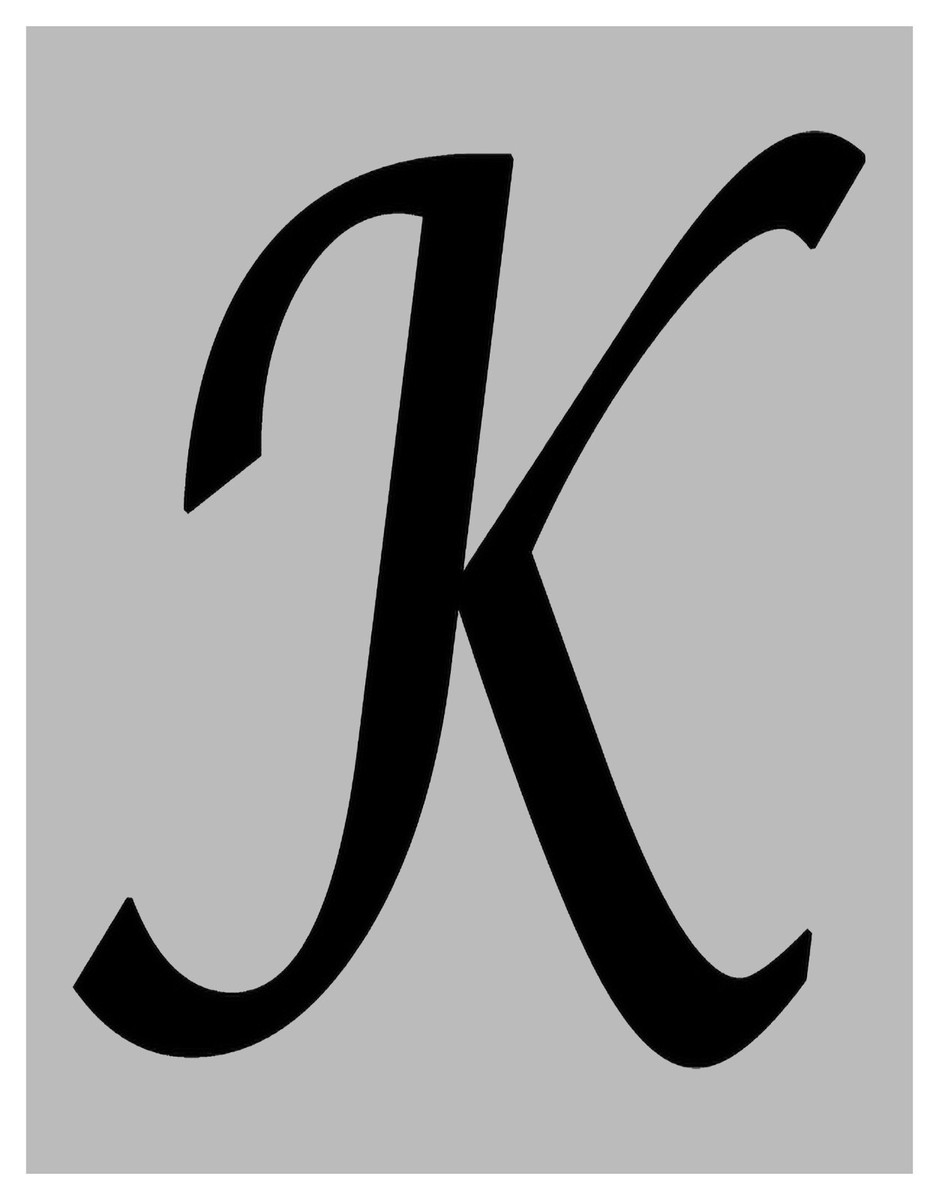 Alphabet K In Calligraphy