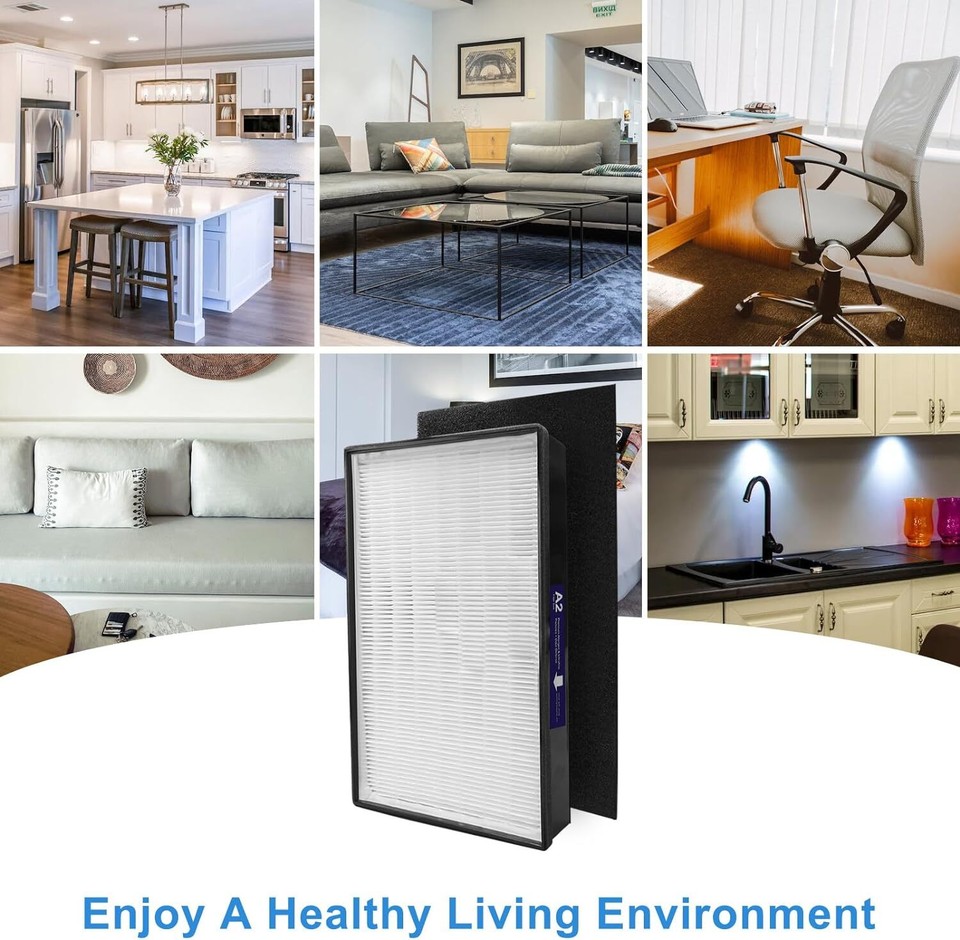 4x HEPA A2 Filter Set for 3M Filtrete FAP-C02-A2 FAP-C03-A2 Air ...