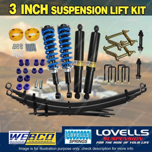 75mm + 50mm Pre Assembled Lift Kit RAW Leaf Lovells Spring for Isuzu D ...