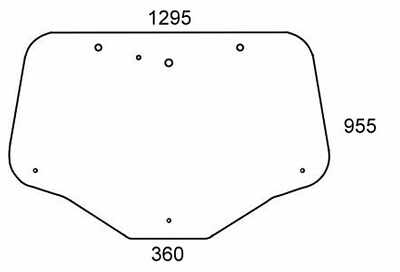Heckscheibe - New Holland 82030887, 87663400, 87744542, 84600181 ...