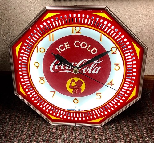 COCA COLA SPINNER DIAL NEON CLOCK SIGN | eBay