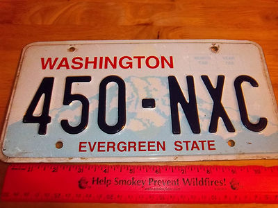 Washington license plate Evergreen State, 2010, 450 NXC, excellent ...