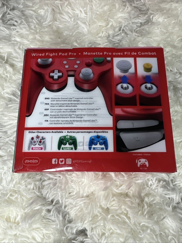Super Mario PDP Wired Fight Pad Pro Controller GameCube Style ...