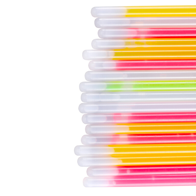 300PCS 8'' Glow Sticks Bracelets Necklaces+Bracelet Connectors Neon 8 ...