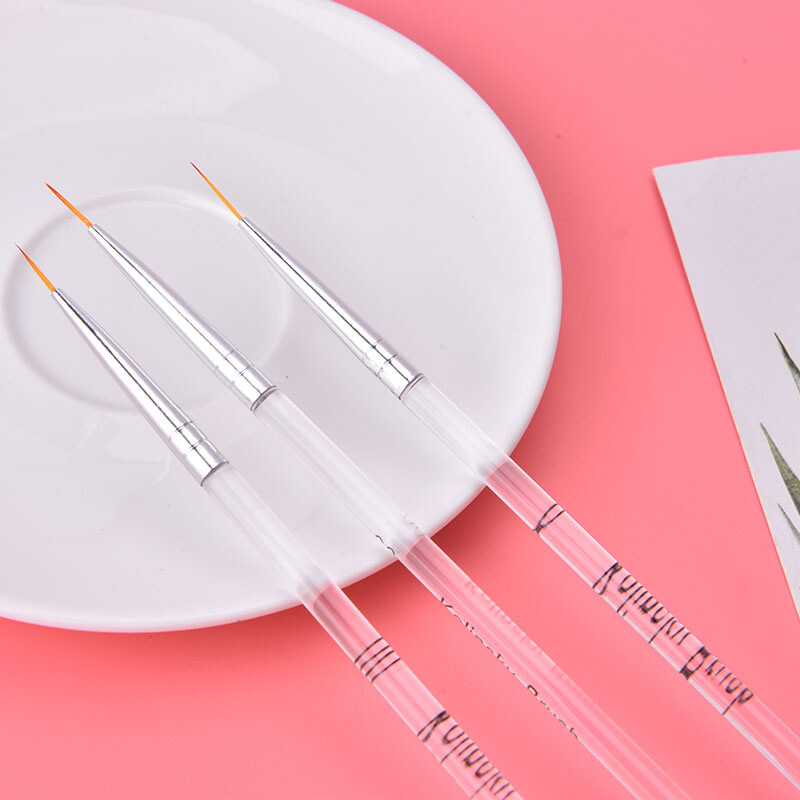 3pcs Nail Art Drawing Striping Liner Pen Brush DIY Painting Lines Set ...