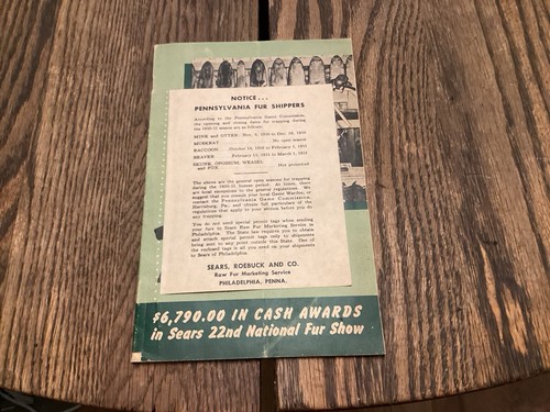 1950-1951 Tips To Trappers By Johnny Muskrat Sears Roebuck Trapping ...