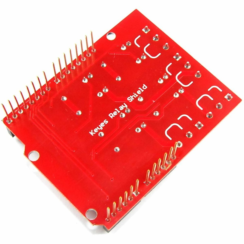 Keyes 4 Channel Relay Shield for Arduino UNO 120V AC DC Arduino Flux ...
