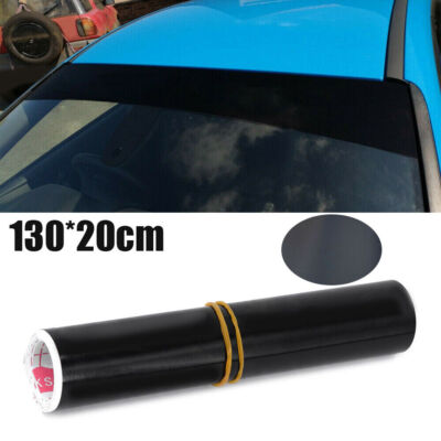 Matte Black Window Visor Sun Strip Vinyl Decal Sticker For Car Front ...