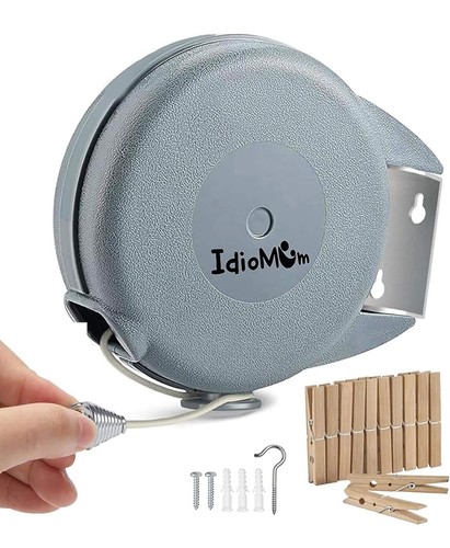 Retractable Clothesline Indoor Outdoor Heavy Duty 40 Feet - PVC Clothes ...