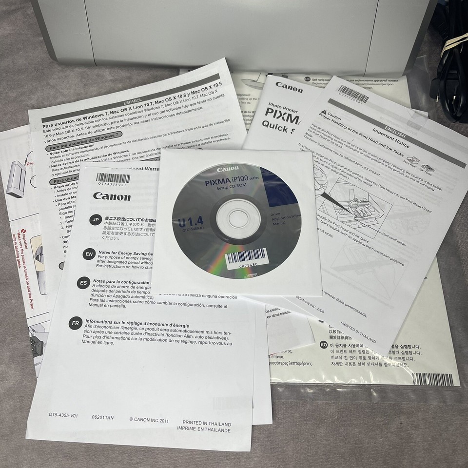 Canon PIXMA (iP6000D) Digital Photo Inkjet Printer W/Original Box ...