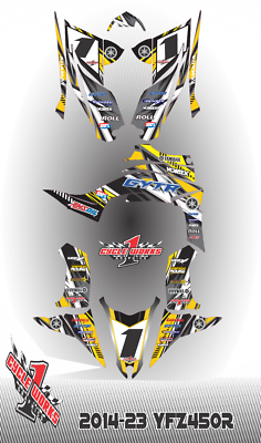 Graphics Kit Custom Printed for Yamaha YFZ450R YFZ 45R(2014-2021) TORQ ...