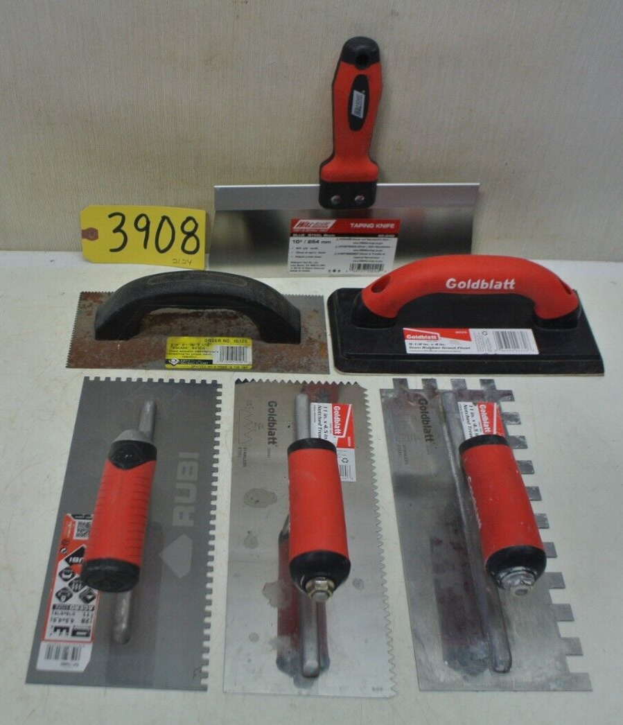 6pcs Goldblatt Trowels,Grout Floats,Taping Knife for Masonry Finishing ...