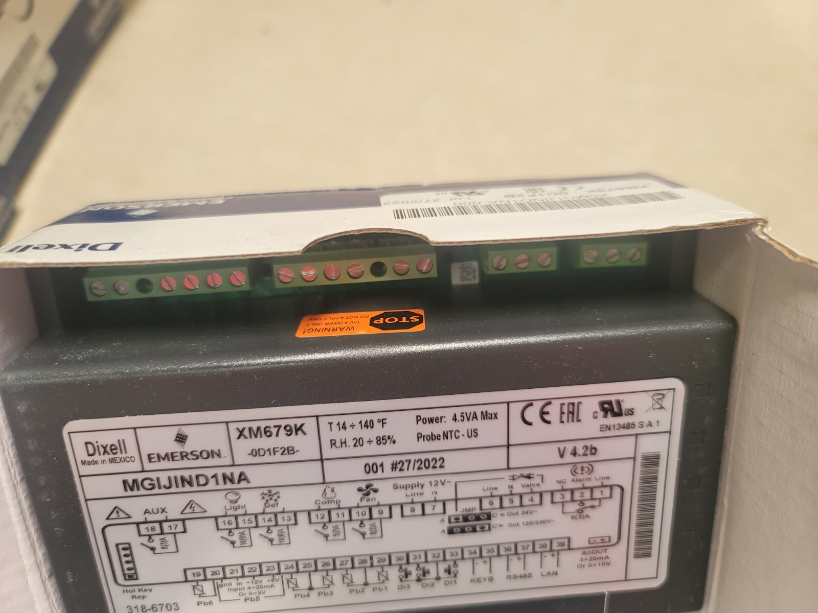 Dixell Emerson Climate Technologies XM679K-0D1F2B New Open Box | eBay