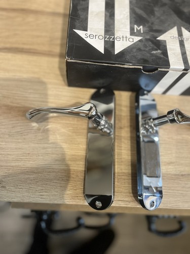 Serrozetta SZM132CP Scroll Bolt Fix Polished Chrome lever Latch Handle ...