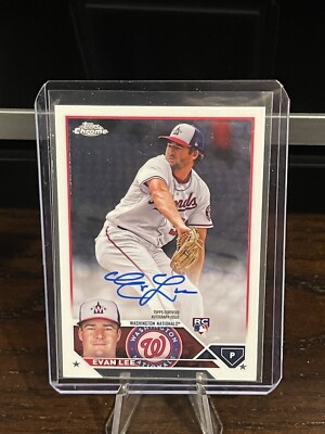 Evan Lee RC 2023 Topps Chrome Update Base ON CARD!! Auto Nationals | eBay