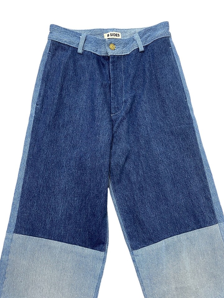 B SIDES Reworked Seamed Trouser Jean in Vintage Indigo Size 25 | eBay