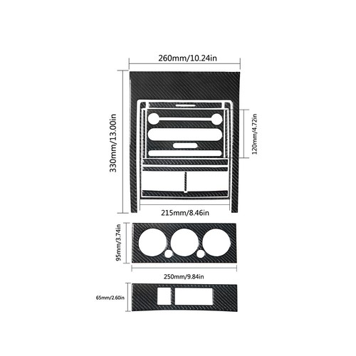 12pcs Carbon Fiber Center Console Sticker Trim Set For Ford Explorer ...