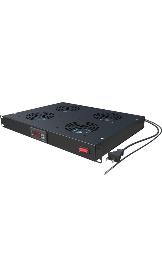 Rack Mount Fan - 4 Fans Server Cooling System - 1U 19" Rackmount ...