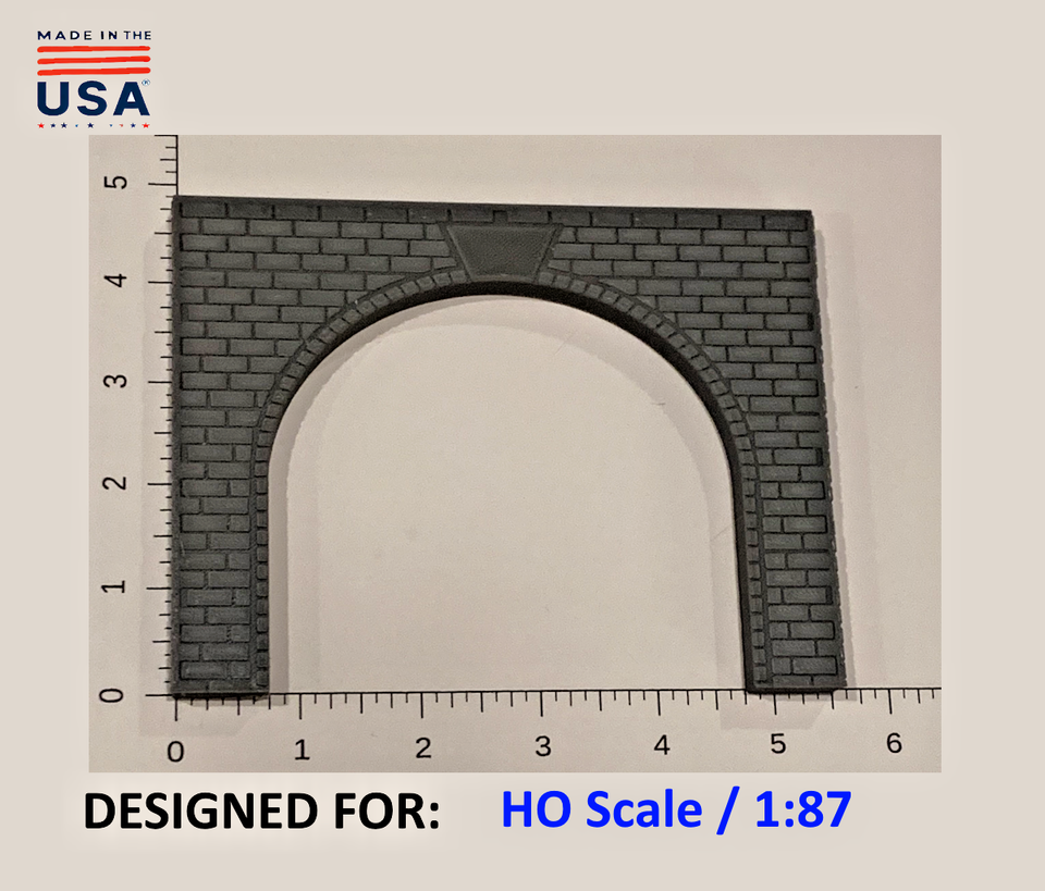 HO Scale Stone Single Train Tunnel Portal - H0 Model Railroad Scenery ...