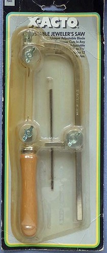 X-ACTO Adjustable Jewlers Saw includes12 blades #7043 new in original ...