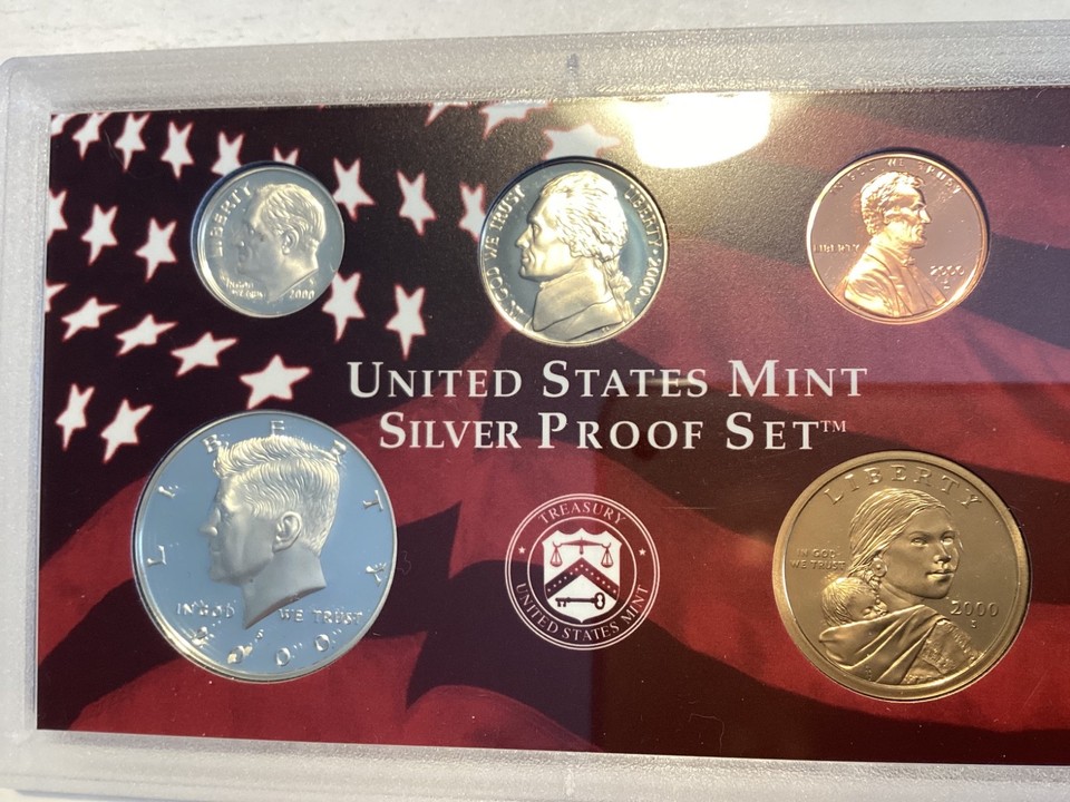 2000 United States Mint Silver Proof Set-10 Coin Set-MIB with COA ...
