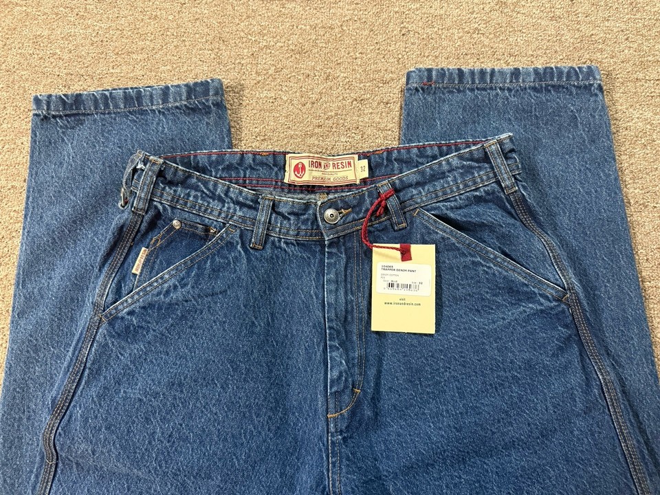 Iron & Resin Trapper Pants (Men’s Size 32 Relaxed) Denim Jeans (Iron ...