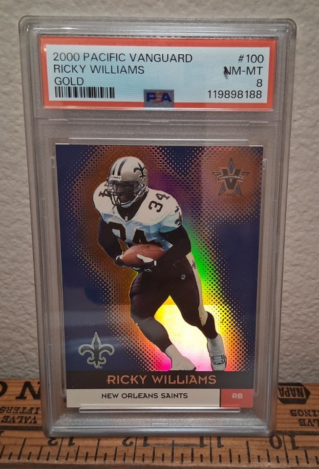 2000 Pacific Vanguard #100 Ricky Williams Gold #/122 PSA 8 | eBay