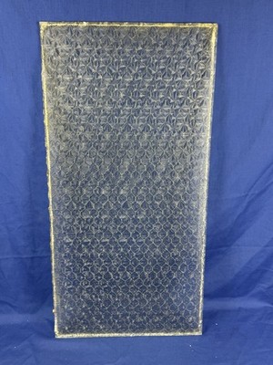 C.1920 Chicken Wire Glass WINDOW PANE w/ Pressed Florentine Privacy ...