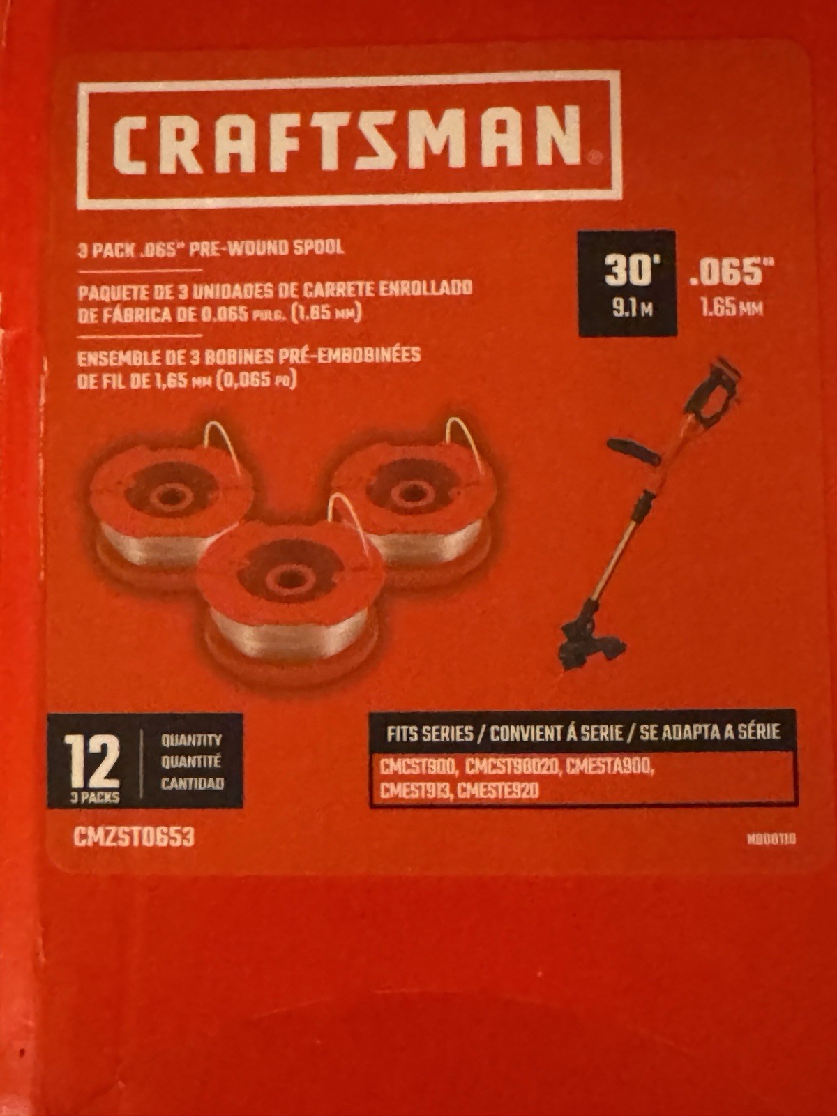 36 Spools Craftsman Genuine String Trimmer Line .065" Pre Wound Spools ...