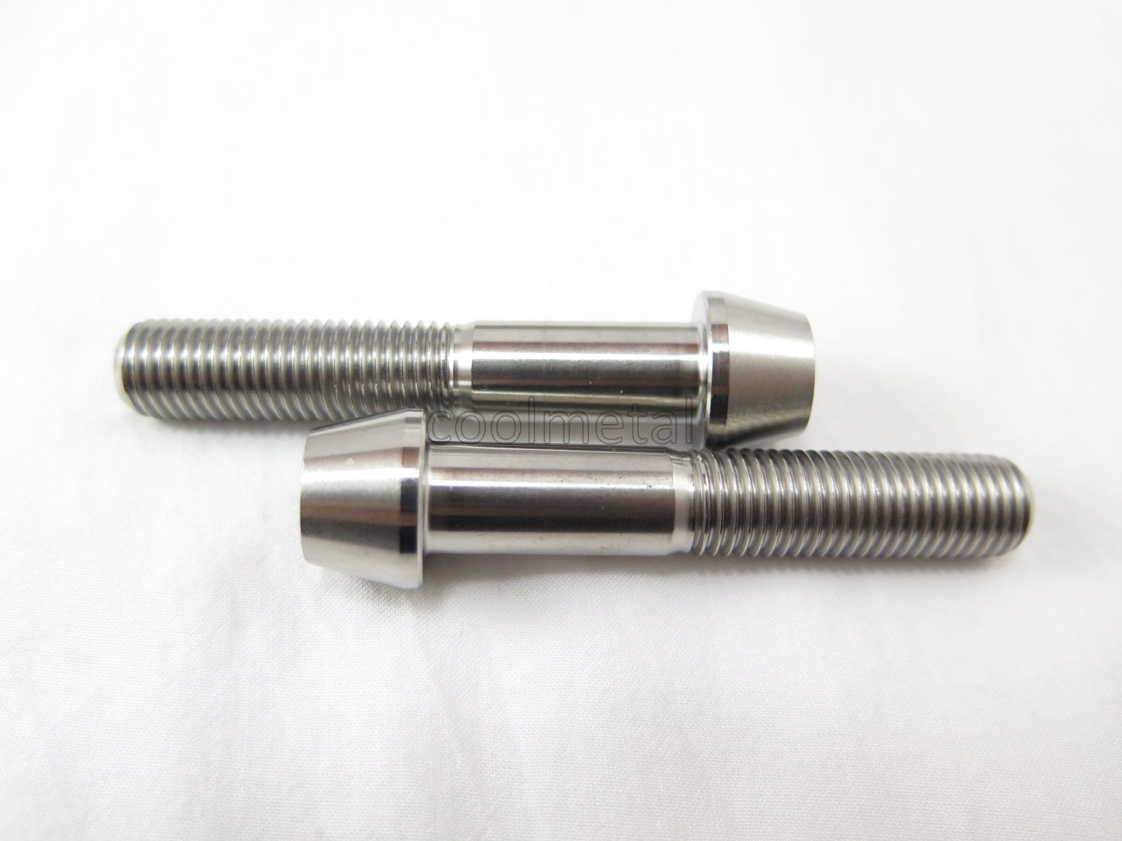 2PC tapered Bolts M10x55 1.5mm hex Socket Cap head Ti metric Allen ...