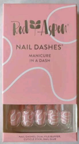 Red Aspen Nail Dashes- Swirl and Twirl NEW Short Pink Nails Pop on ...