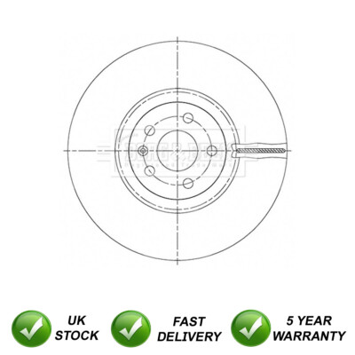 1x Brake Disc Front SJR Fits Volvo XC90 2014- XC60 2017- V90 2016 ...