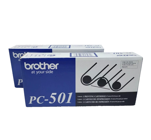 Lot of 2 Brother PC-501 FAX Printing Cartridges for FAX-575 New Genuine ...