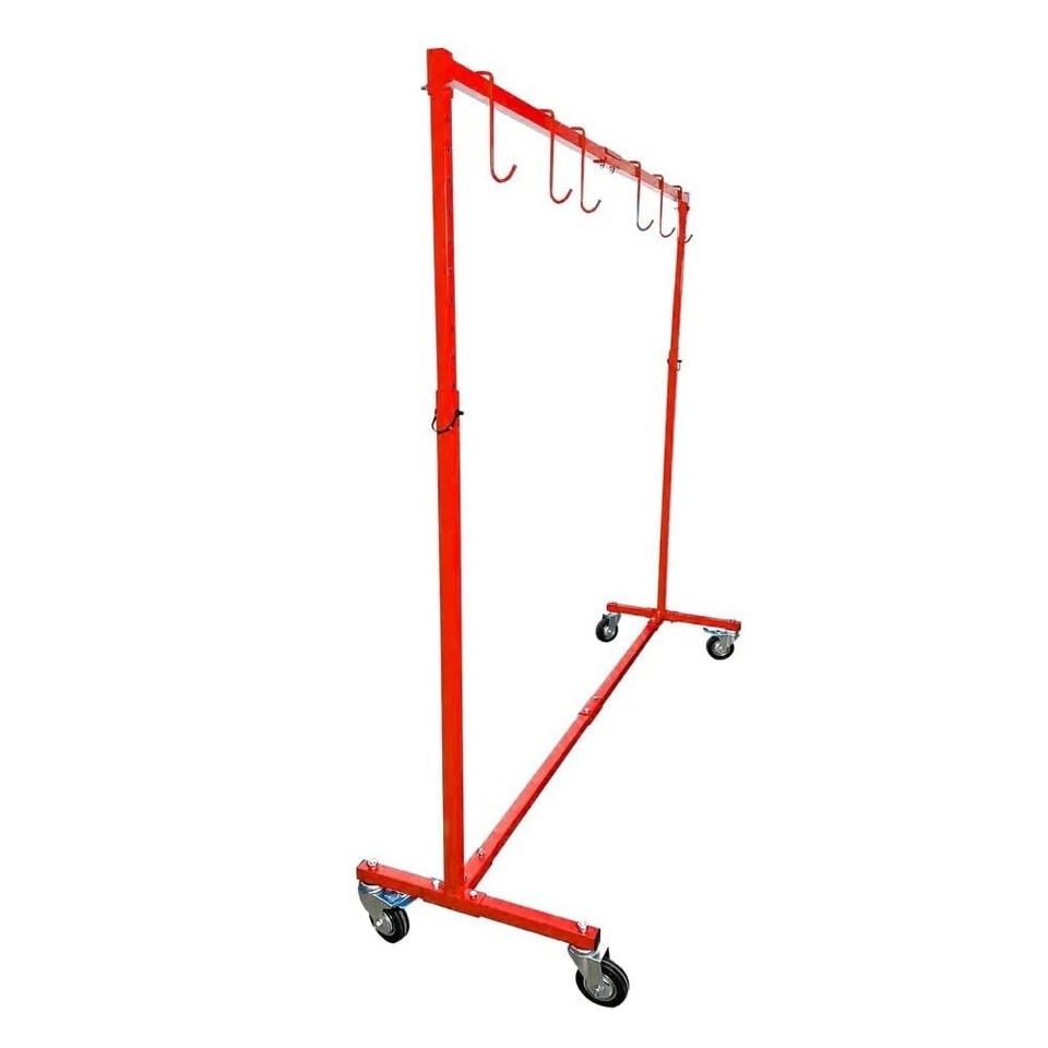 Adjustable Height Painting Hanger Rack, Automotive Paint Stand 6 Hooks ...