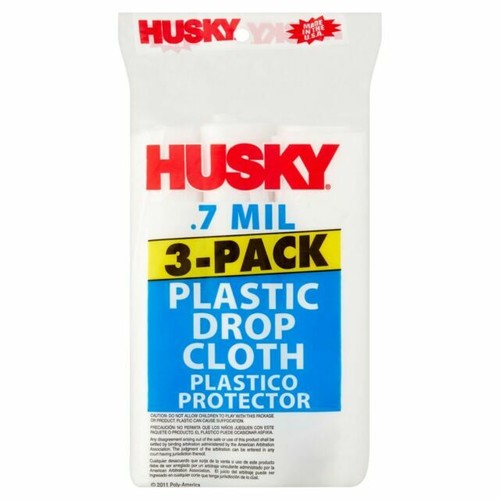 Husky Plastic Drop Cloth, 0.7 Mil, 3-Pack 73257009584 | eBay