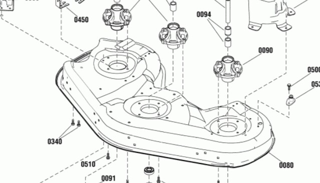 Plate Of Cut Nude 3 Blades 46 " Mower Snapper Simplicity Murray ...