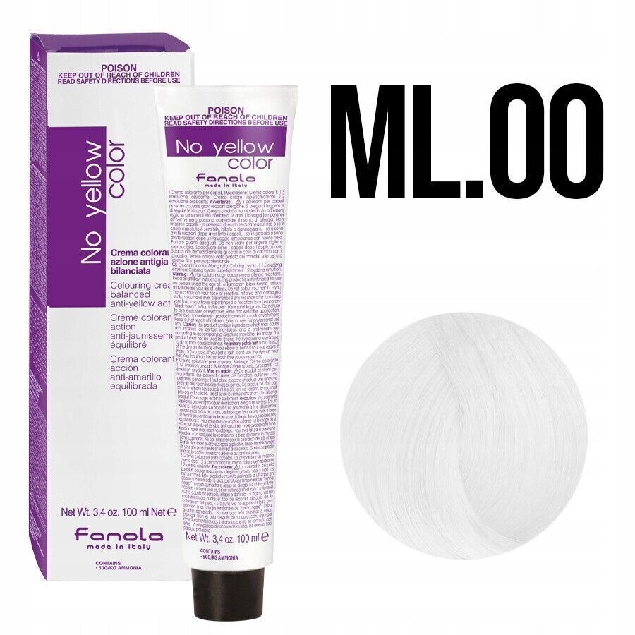 Fanola No Yellow Color Cream Colouring Blonde Hair Dye Anti Yellow ...