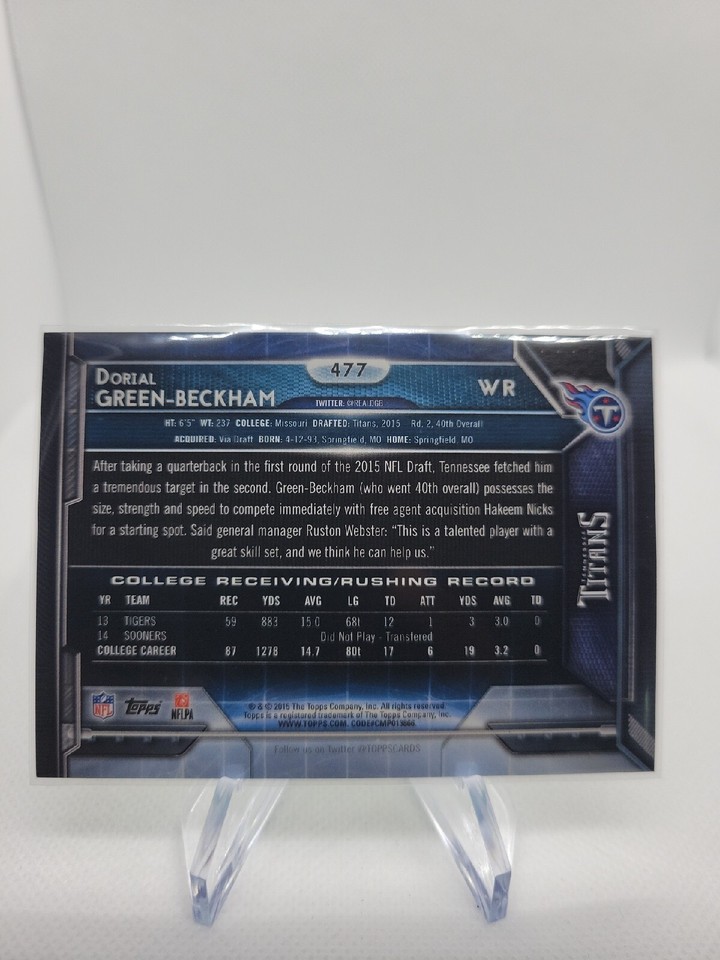 Dorial Green-Beckham 2015 Topps Chrome Purple #106 RC Football Card | eBay