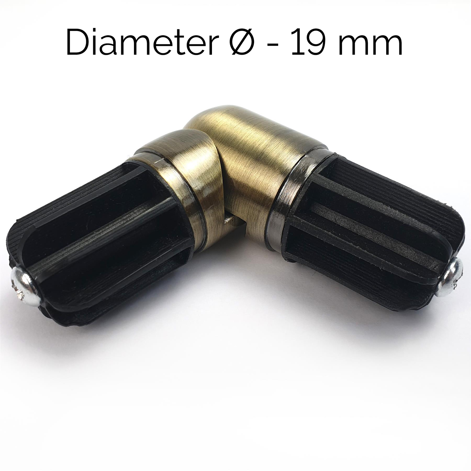 METAL BAY WINDOW CURTAIN POLE ELBOW CORNER JOINT CONNECTOR ANTIQUE ...