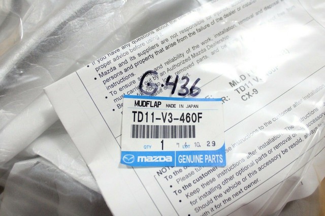 MAZDA CX-9 2007-2012 NEW OEM REAR SPLASH GUARDS MUD GUARDS MUD FLAPS ...