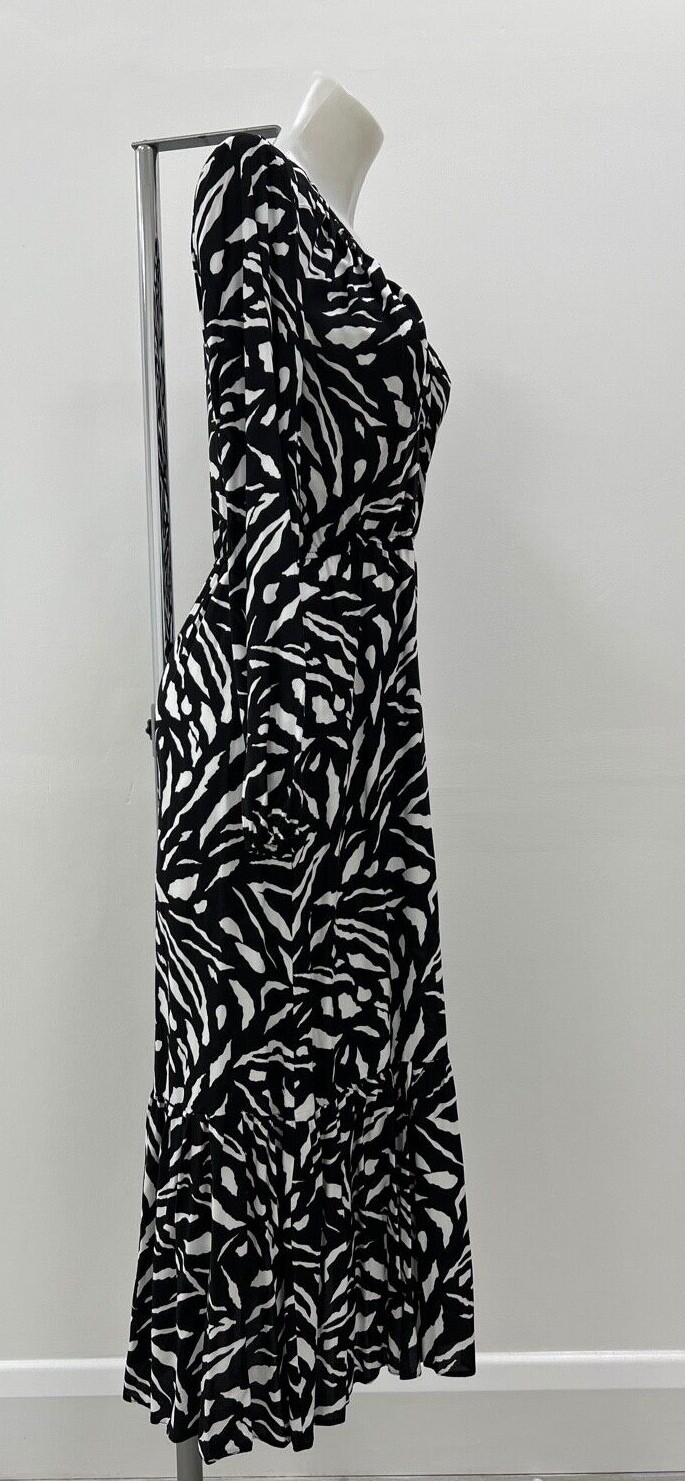 Ladies New Ex TU Animal Print Midi Dress Size 8 10 12 14 16 18 20 22 ...