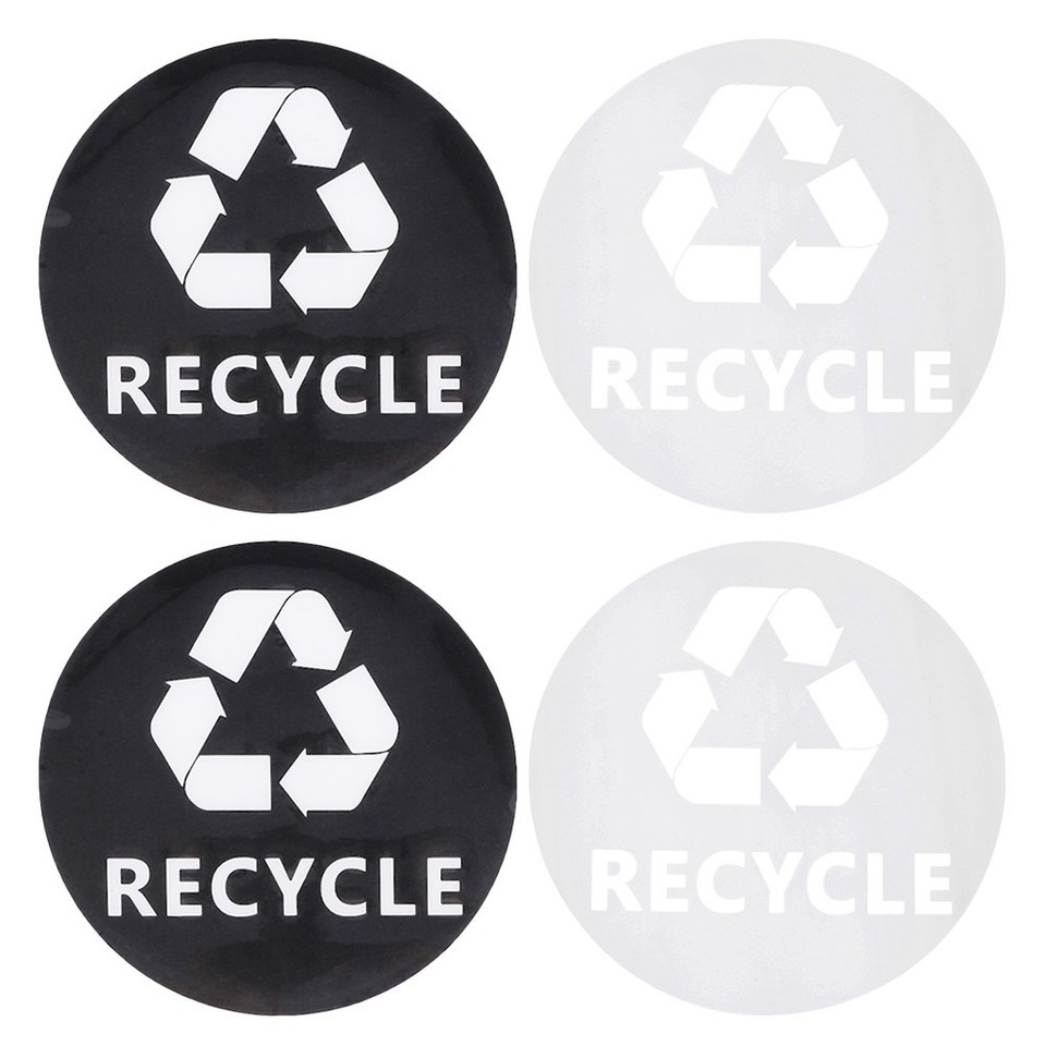 3 Pcs Recycling Sticker Recyclable Sign Stickers Self-adhesive Recycle ...