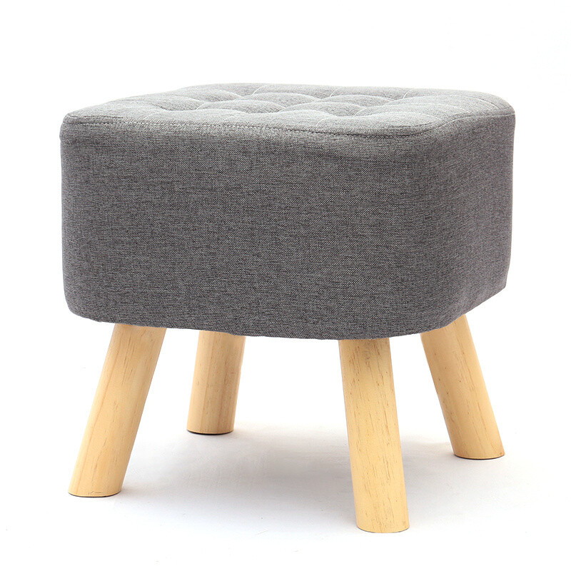 Large Square Ottoman Footstool Fabric Pouffe Padded Foot Rest Stool 4 ...