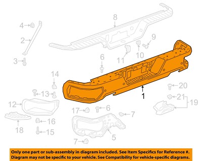 GM OEM 19-23 Sierra 1500 Rear Bumper Bumper Components-Rear Bumper ...