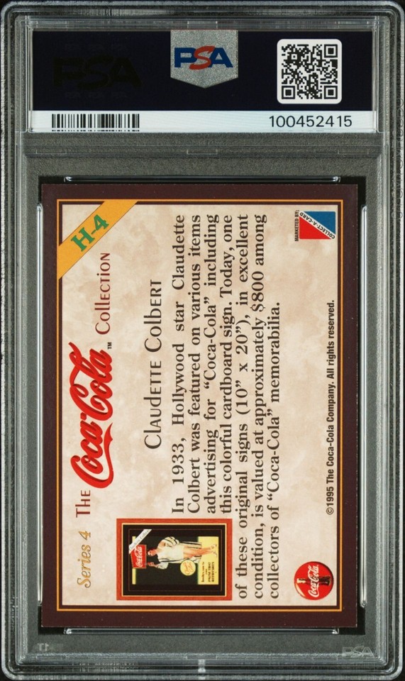 1995 Collect-A-Card The Coca-Cola Collection Series 4 Claudette Colbert ...