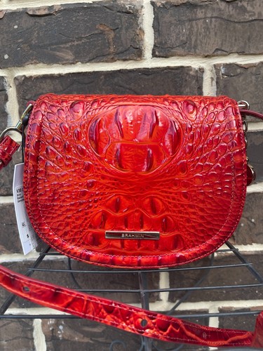 NWT $295 Brahmin Briar Crossbody Radiant Red Melbourne Leather | eBay