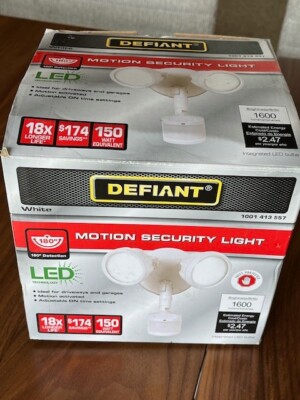 Defiant LED Motion Security Light, 1600 Lumens, 180-degree, White | eBay