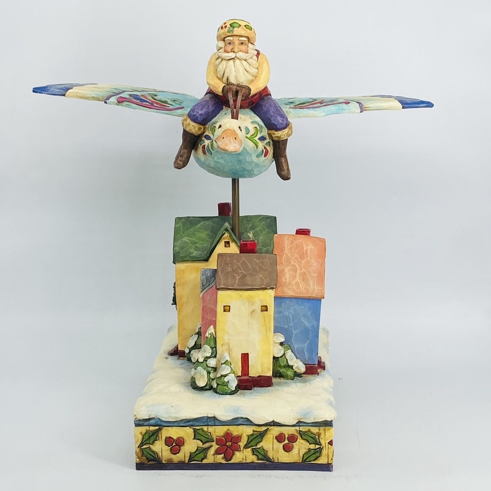 Jim Shore Heartwood Creek 4002289 Christmas Santa Takes Flight Goose ...