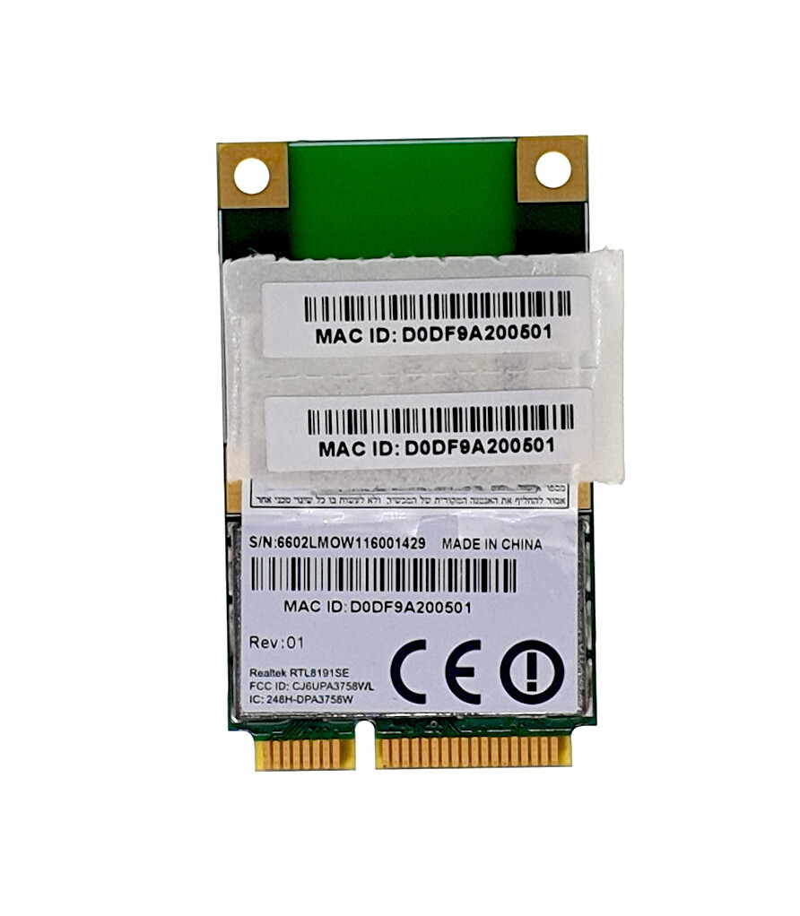 Realtek RTL8191SE Mini Card Wireless Wi-Fi Network PCI-E 802.11b/g/n 2 ...