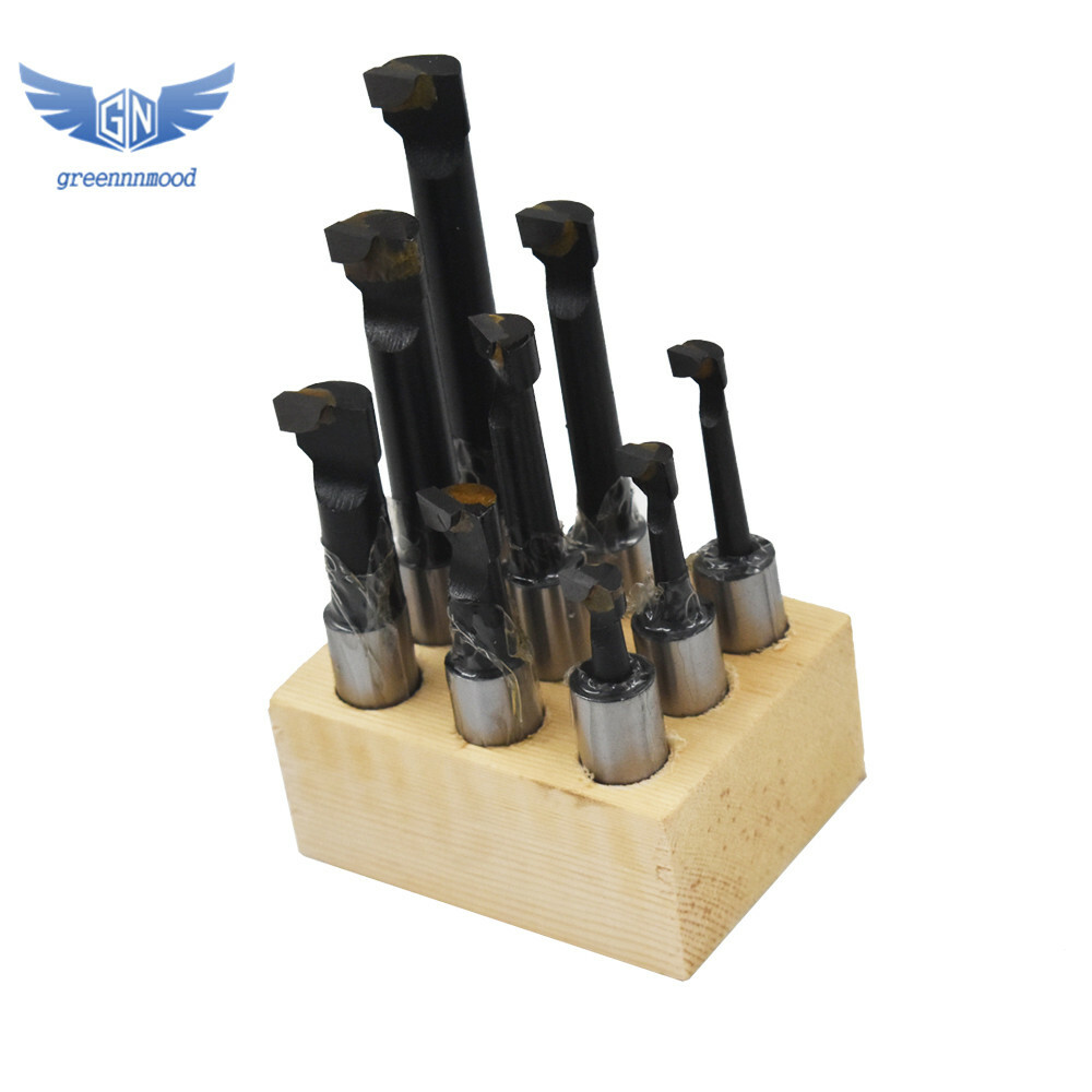 9 PCS 1/2" BORING BAR SET PRO QUALITY CARBIDE TIPPED BARS 1/2" SHANK ...